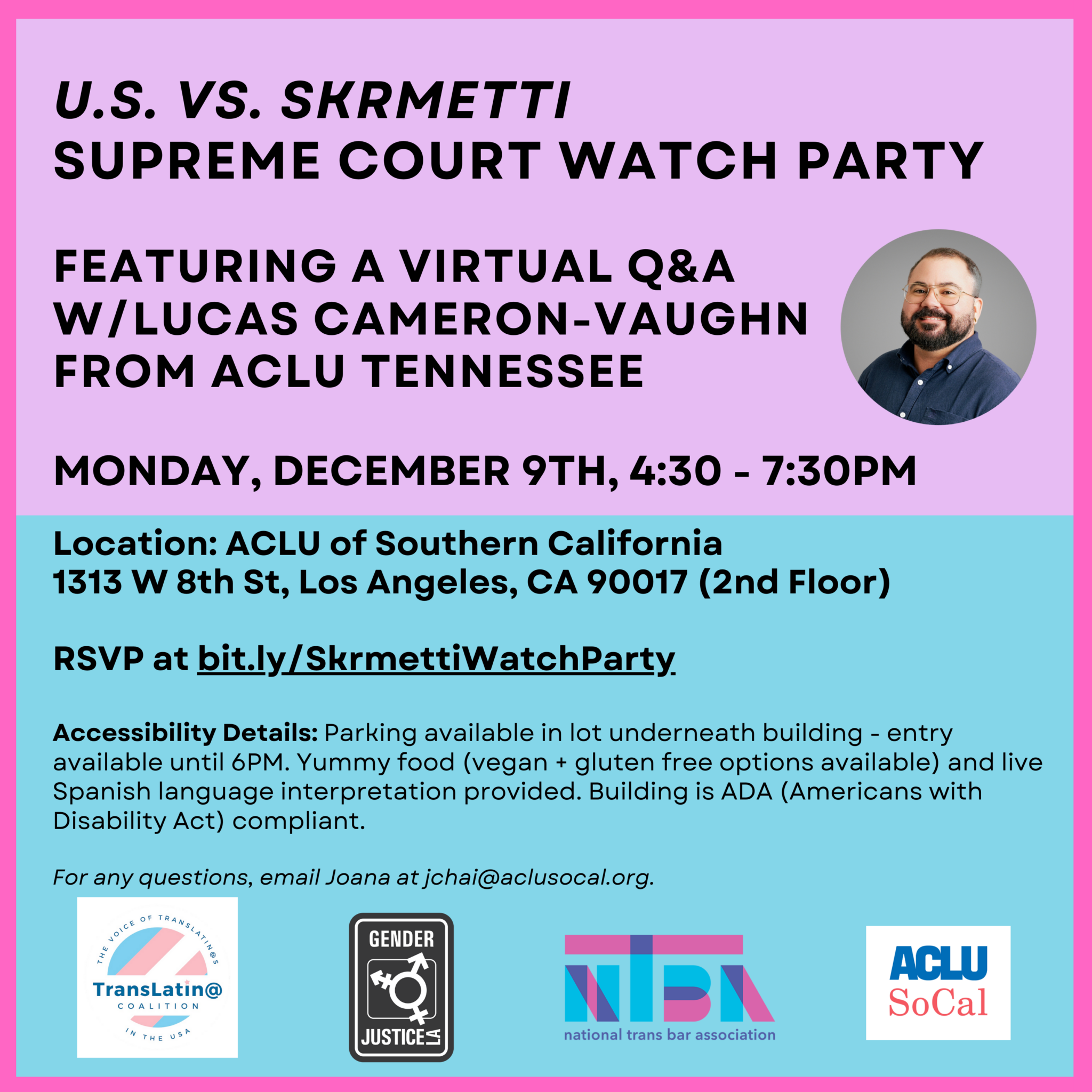 Skrmetti Supreme Court Watch Party on December 9th - National Trans Bar ...